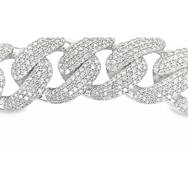 22mm white gold cuban necklace